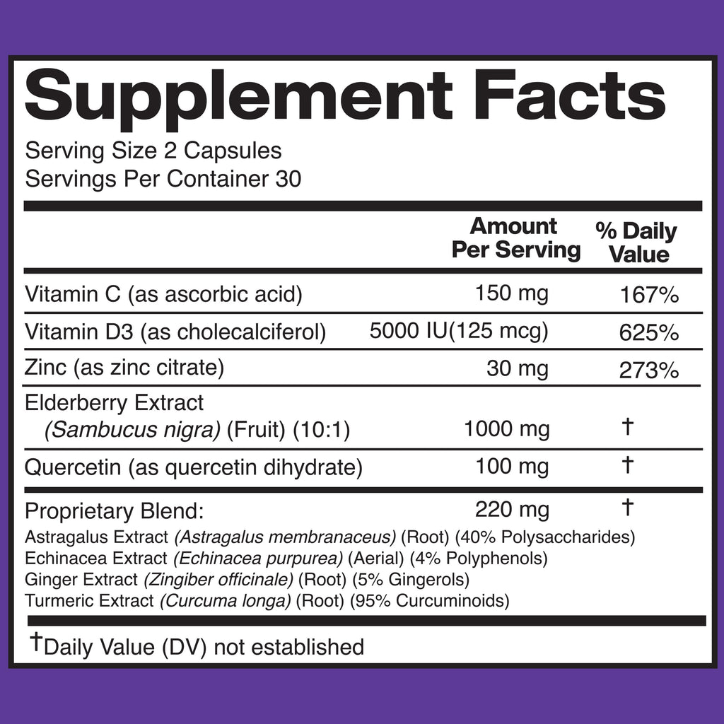elderberry capsules with vitamin C