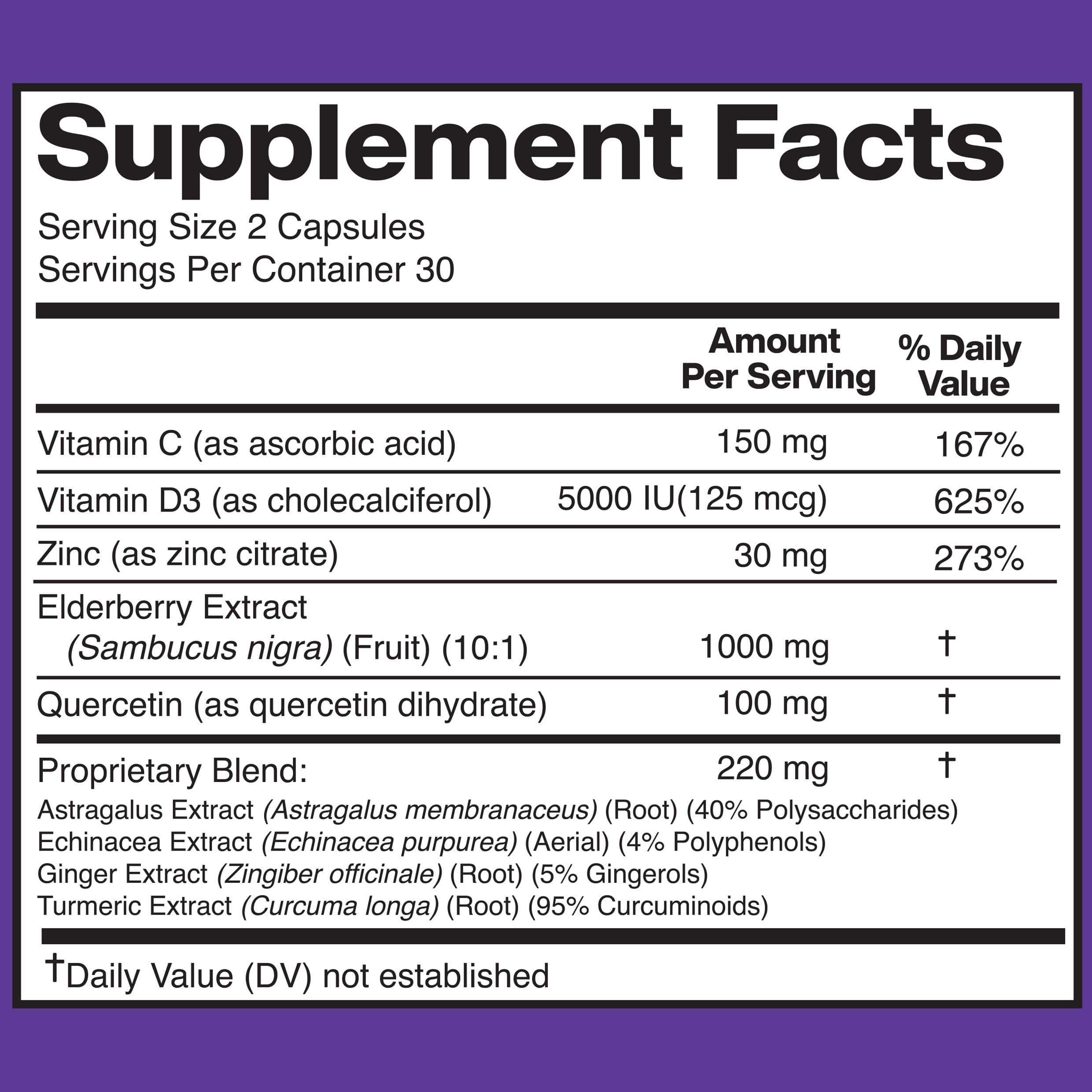 elderberry capsules with vitamin C