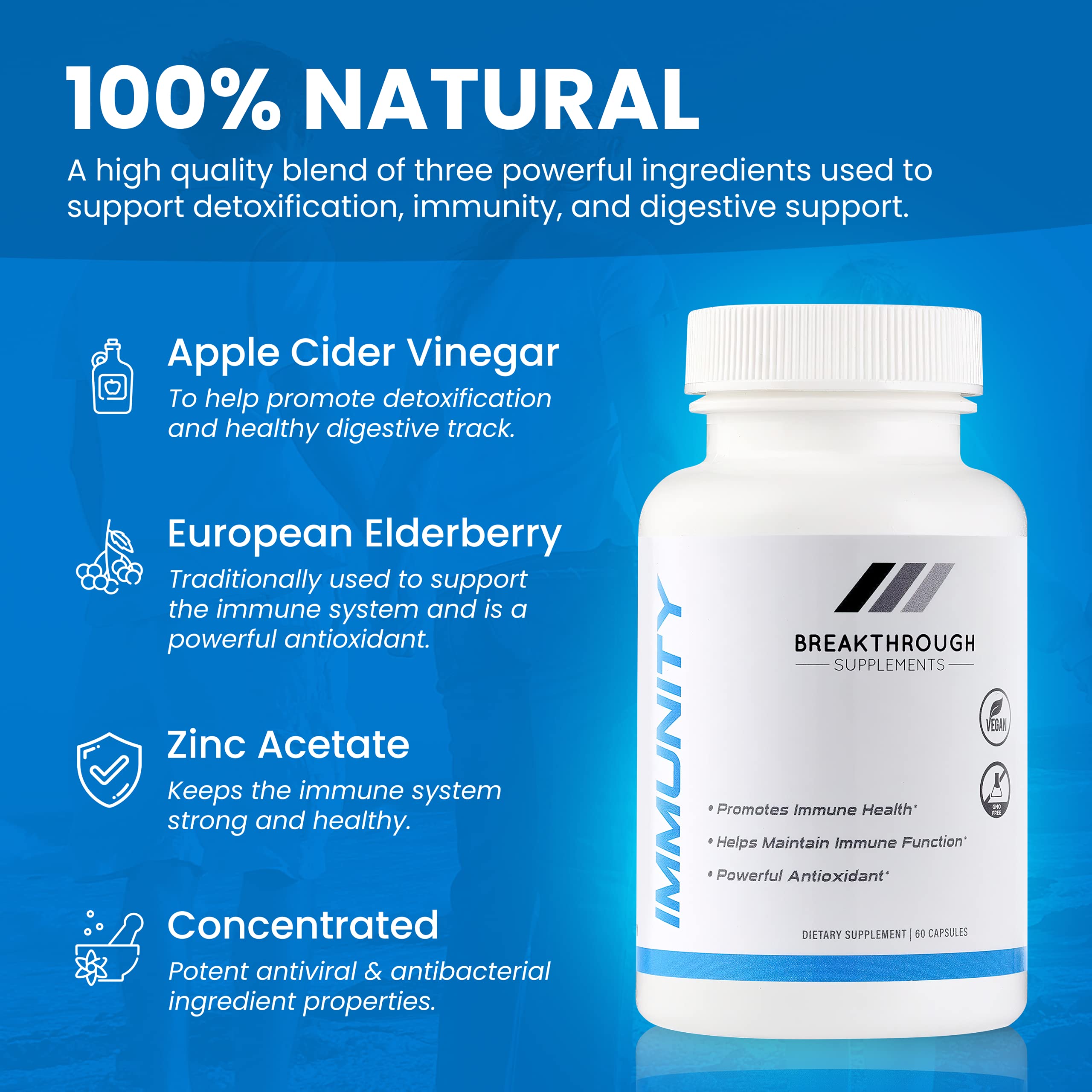 elderberry capsules with zinc acetate
