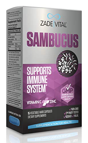 Elderberry capsules with zinc benefits
