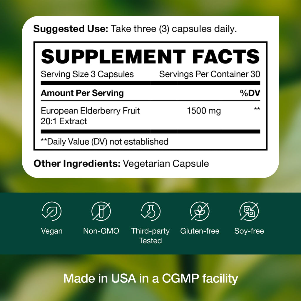 Elderberry extract for seasonal support