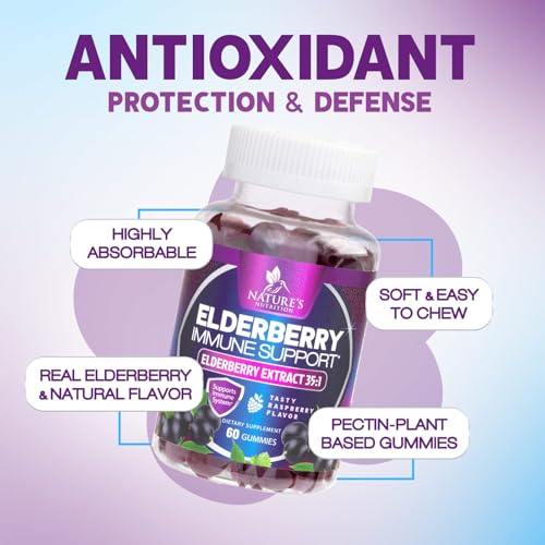 Elderberry extract in convenient gummy form