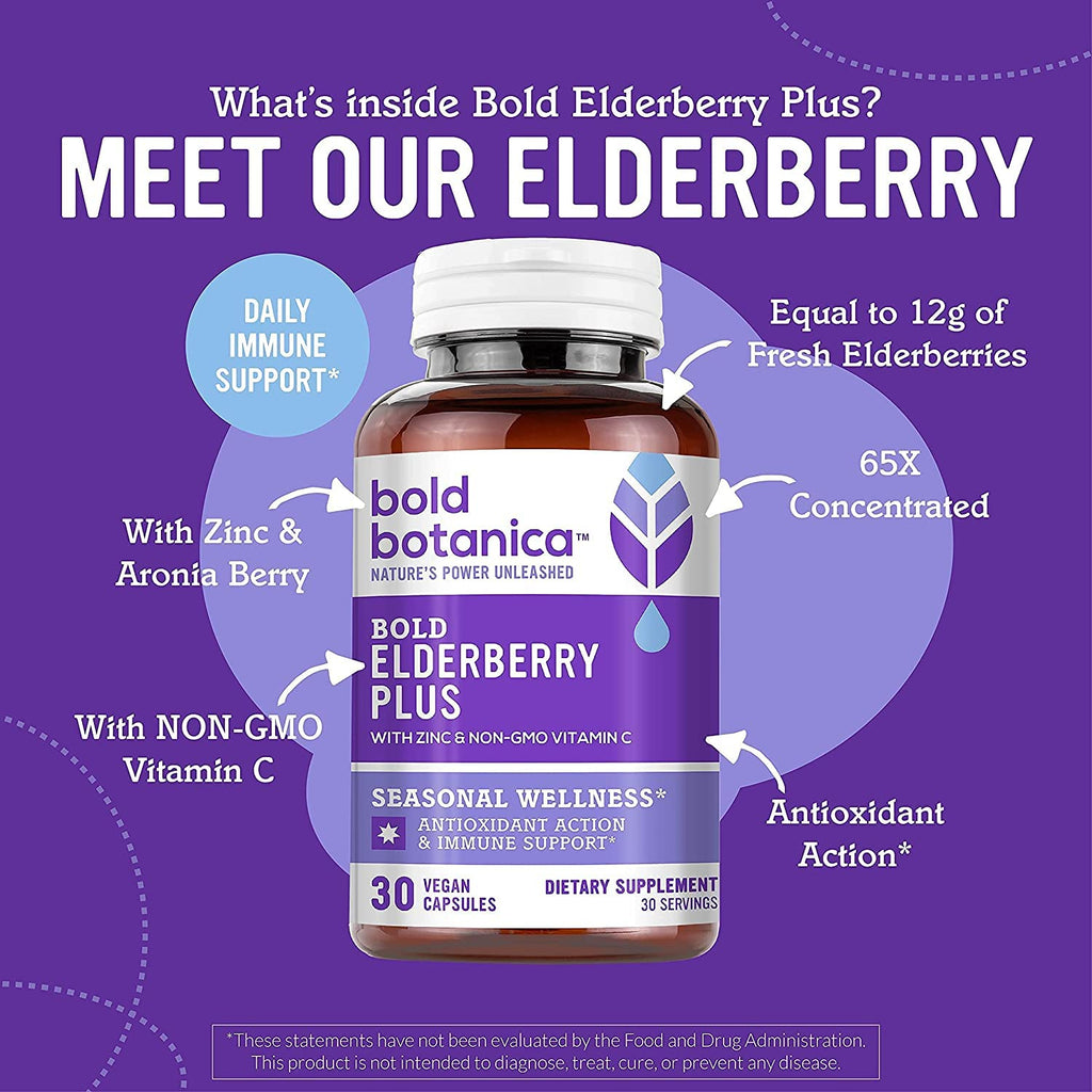Elderberry extract with vitamin C benefits