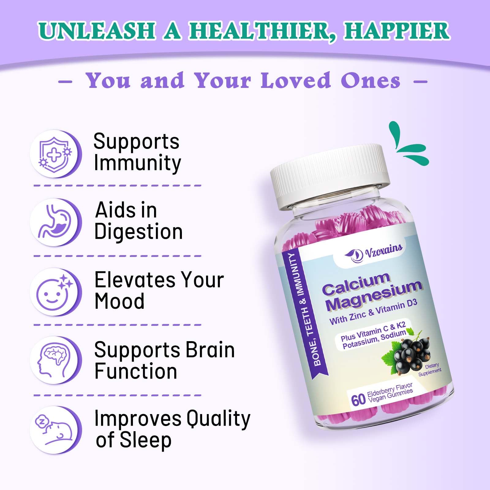 elderberry flavour calcium supplement