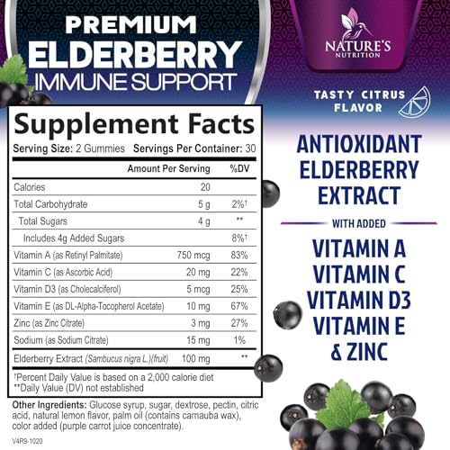 Elderberry gummies for adults and kids