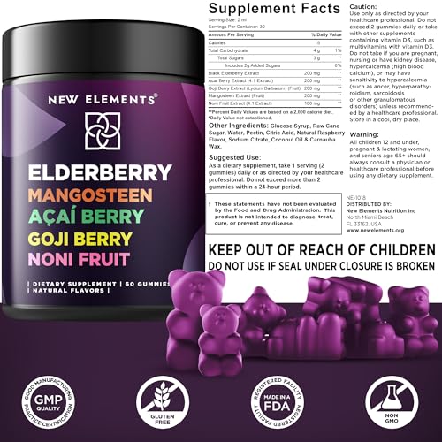 Elderberry gummies for adults and kids