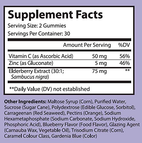 Elderberry gummies for children's health