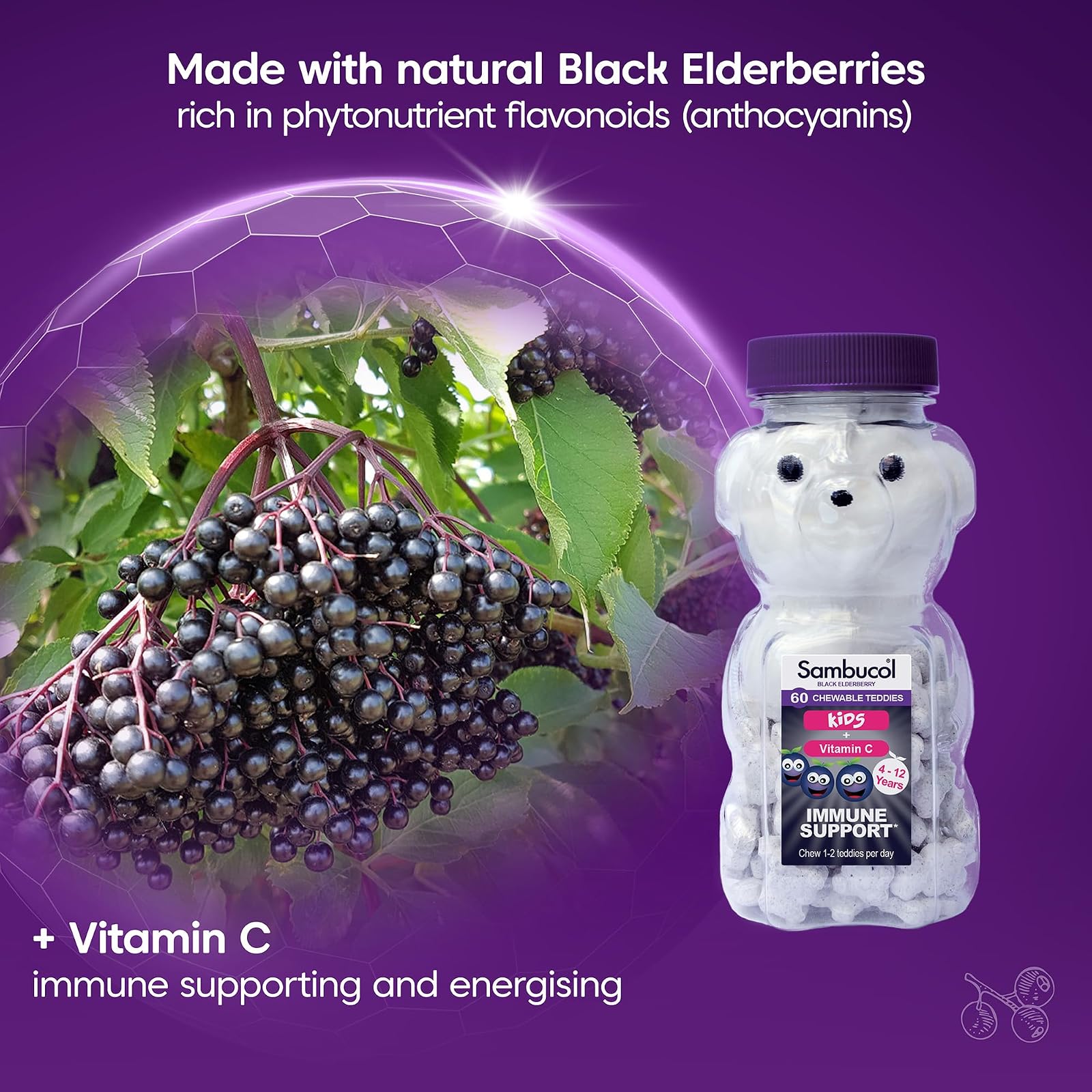 Elderberry gummies for children's health