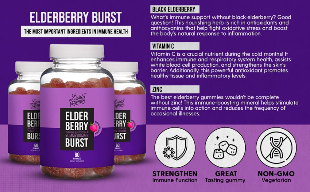 Elderberry gummies for cold and flu season