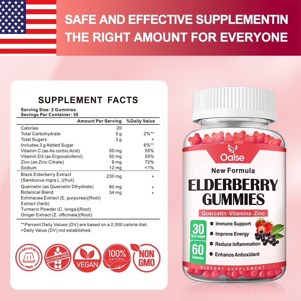 elderberry gummies for cold and flu support