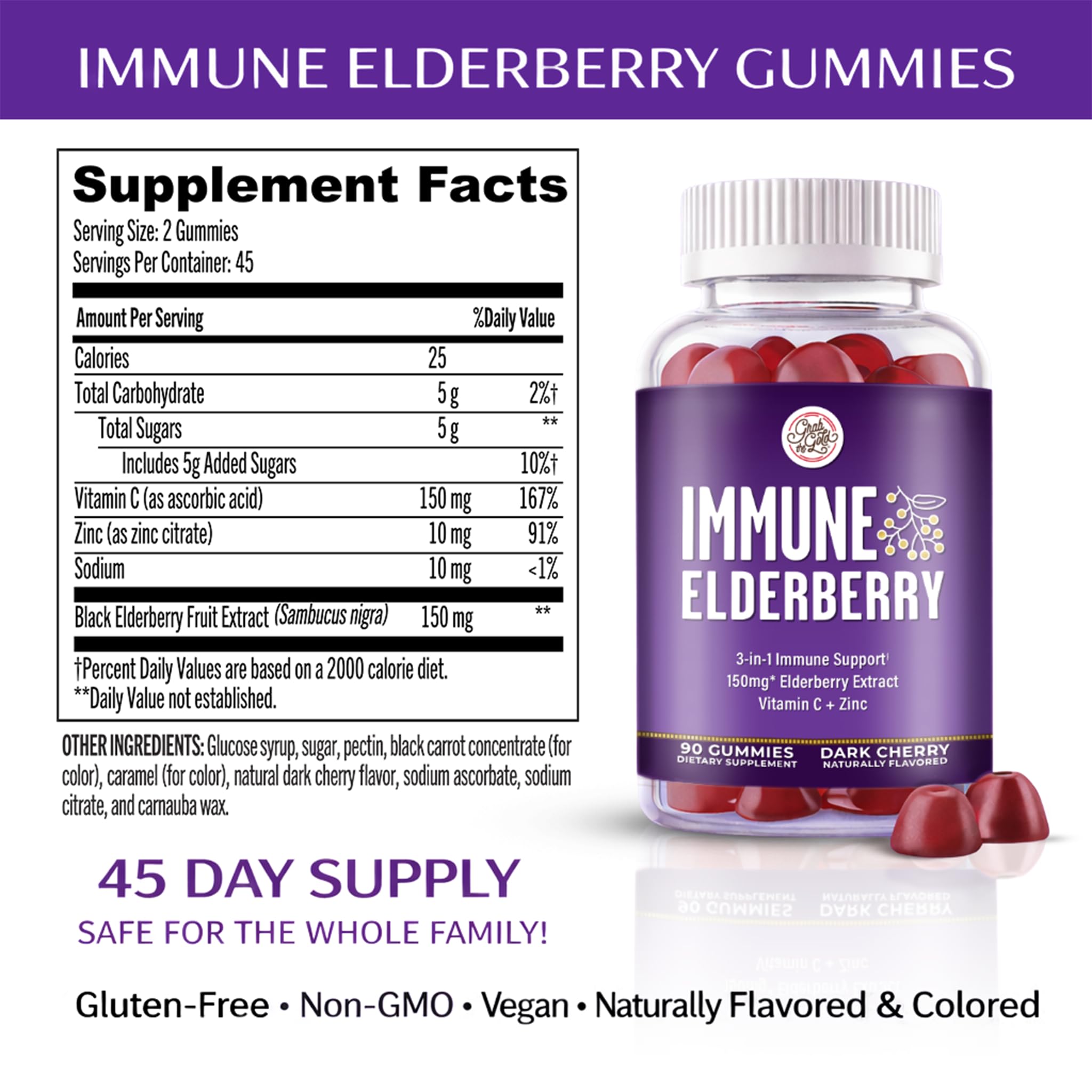 Elderberry gummies for cold prevention