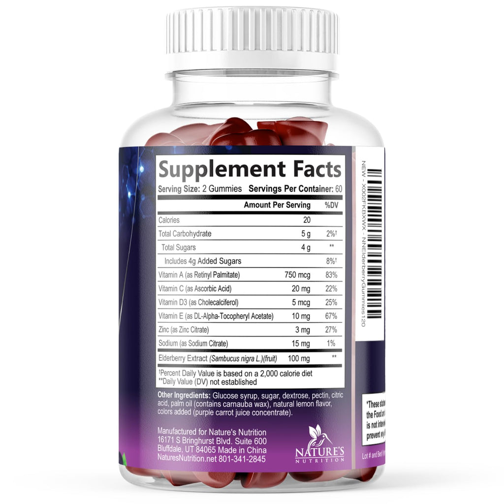 Elderberry gummies for cold season support