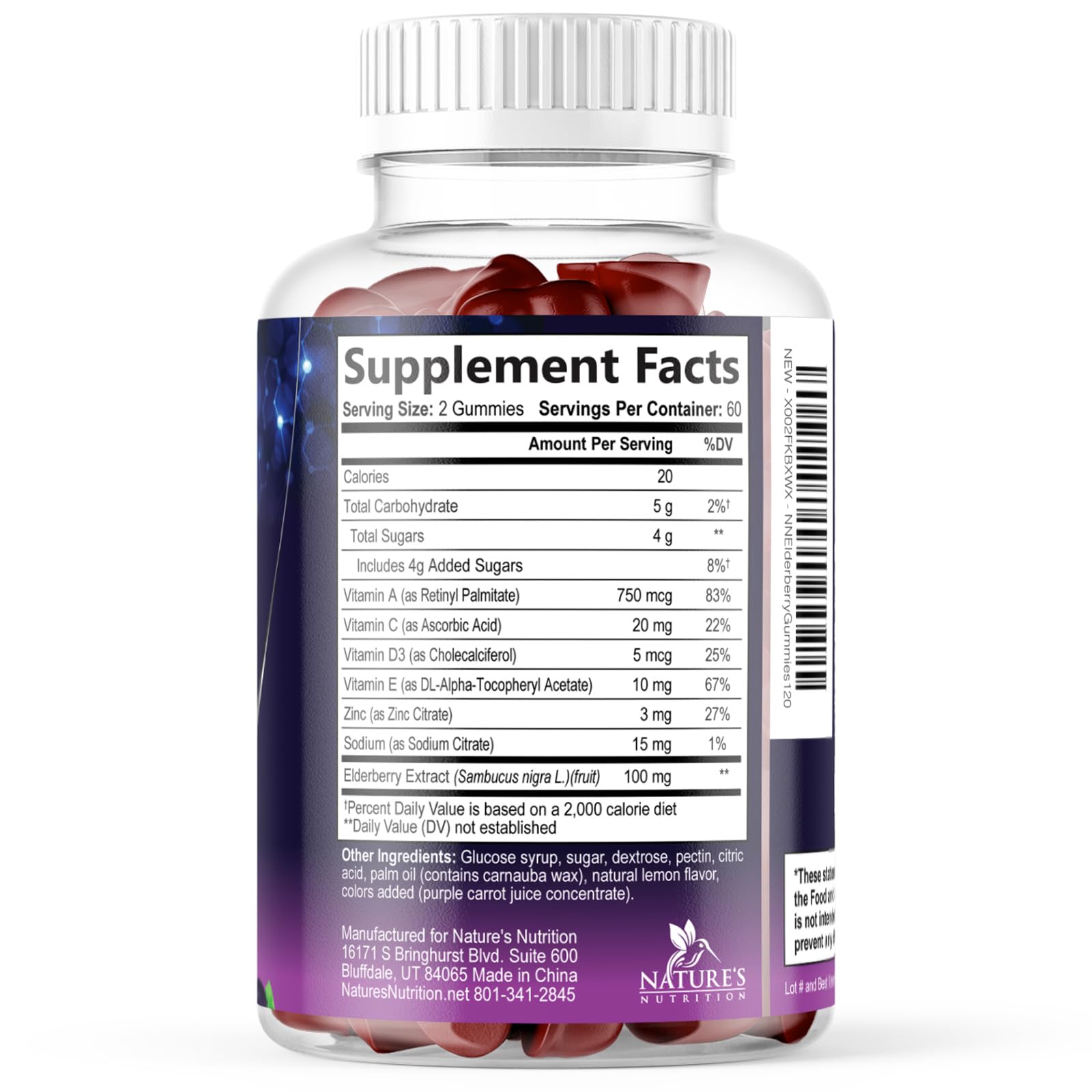 Elderberry gummies for cold season support