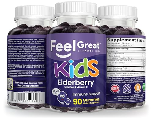 Elderberry gummies for enhanced children's immunity