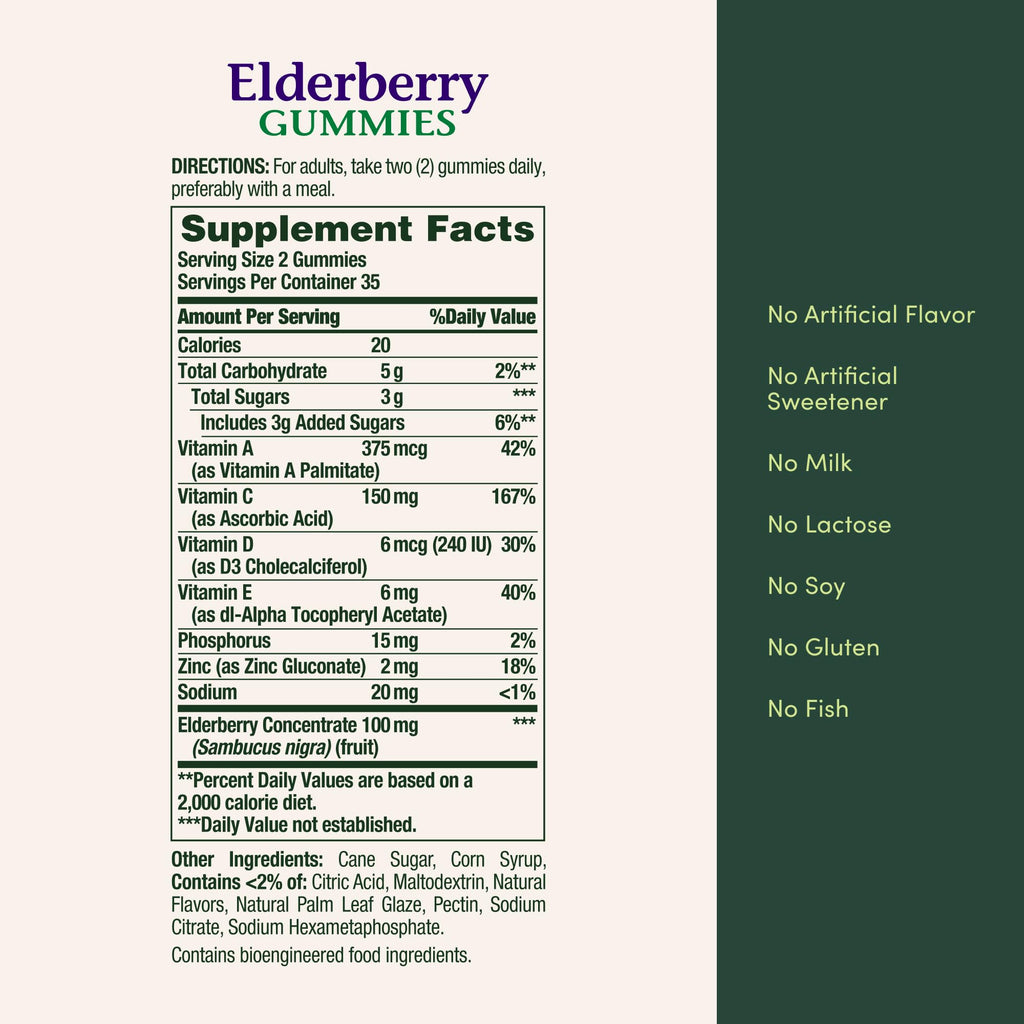 Elderberry gummies for everyday health