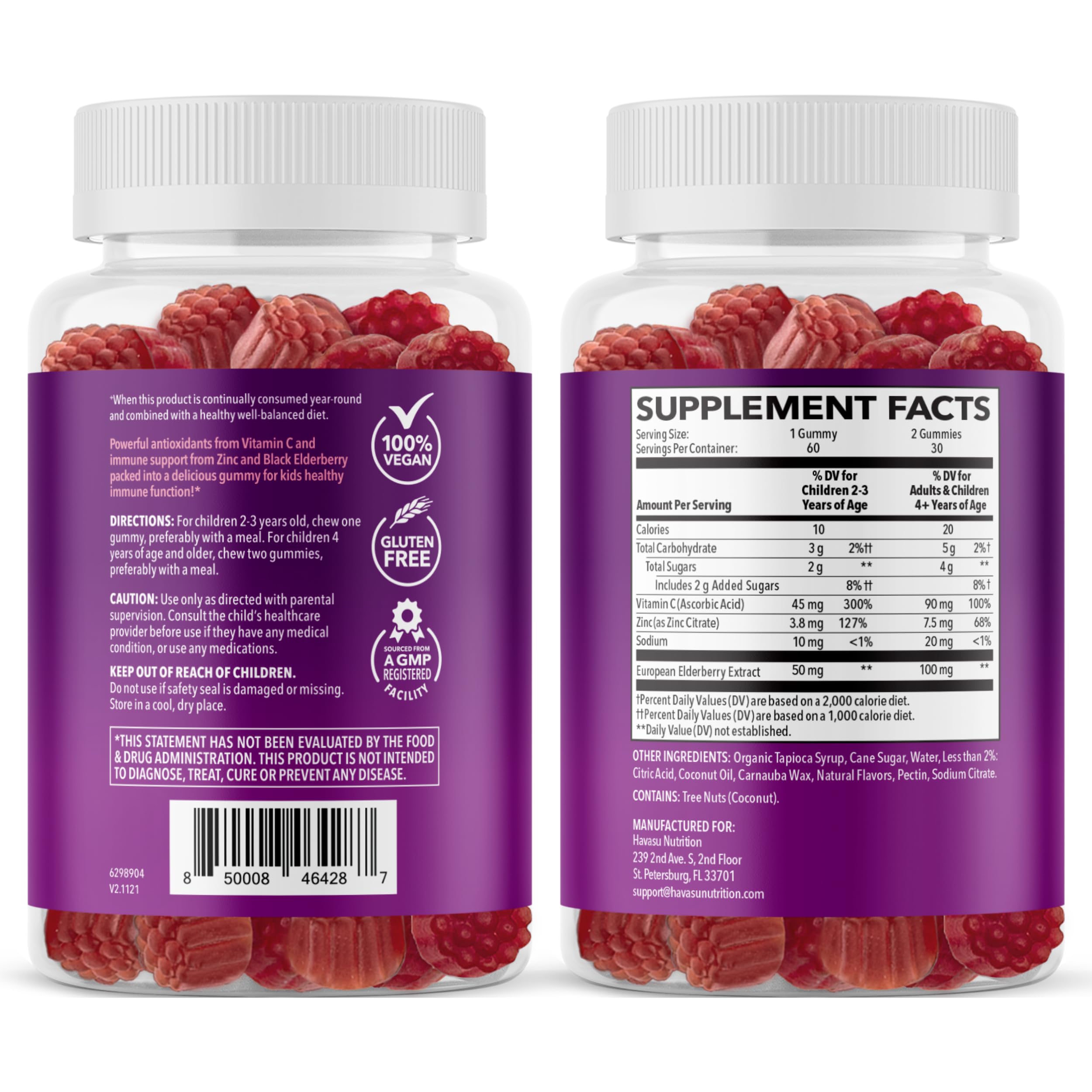 Elderberry gummies for kids' nutritional needs