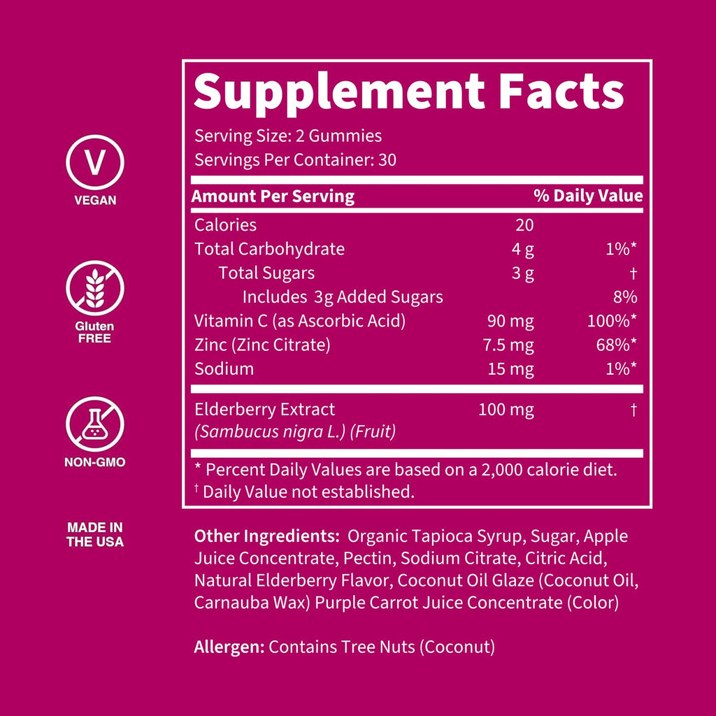 Elderberry gummies for seasonal health