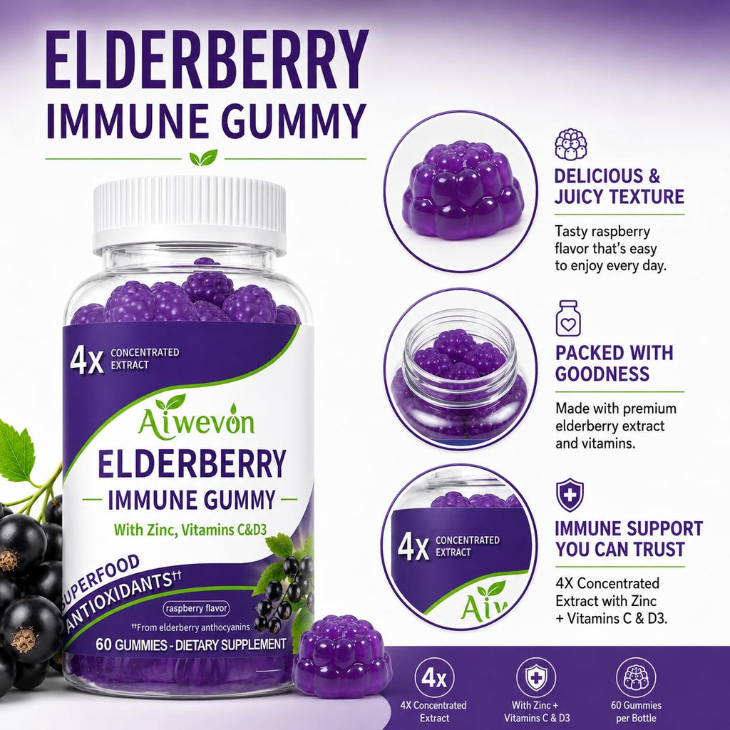 Elderberry gummies for seasonal support