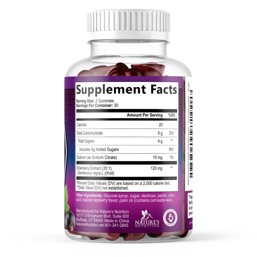 Elderberry gummies packed with antioxidants