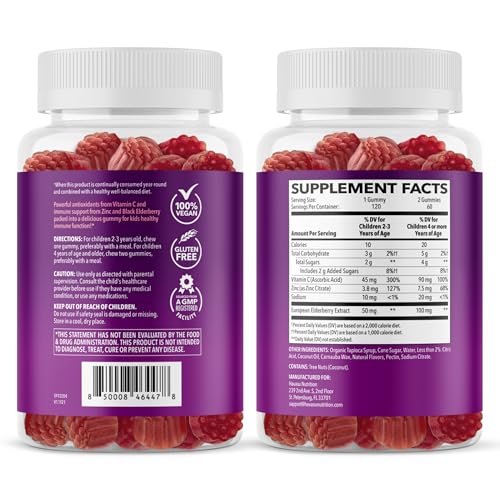 Elderberry gummies with 60 servings