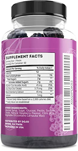 elderberry gummies with added zinc benefits