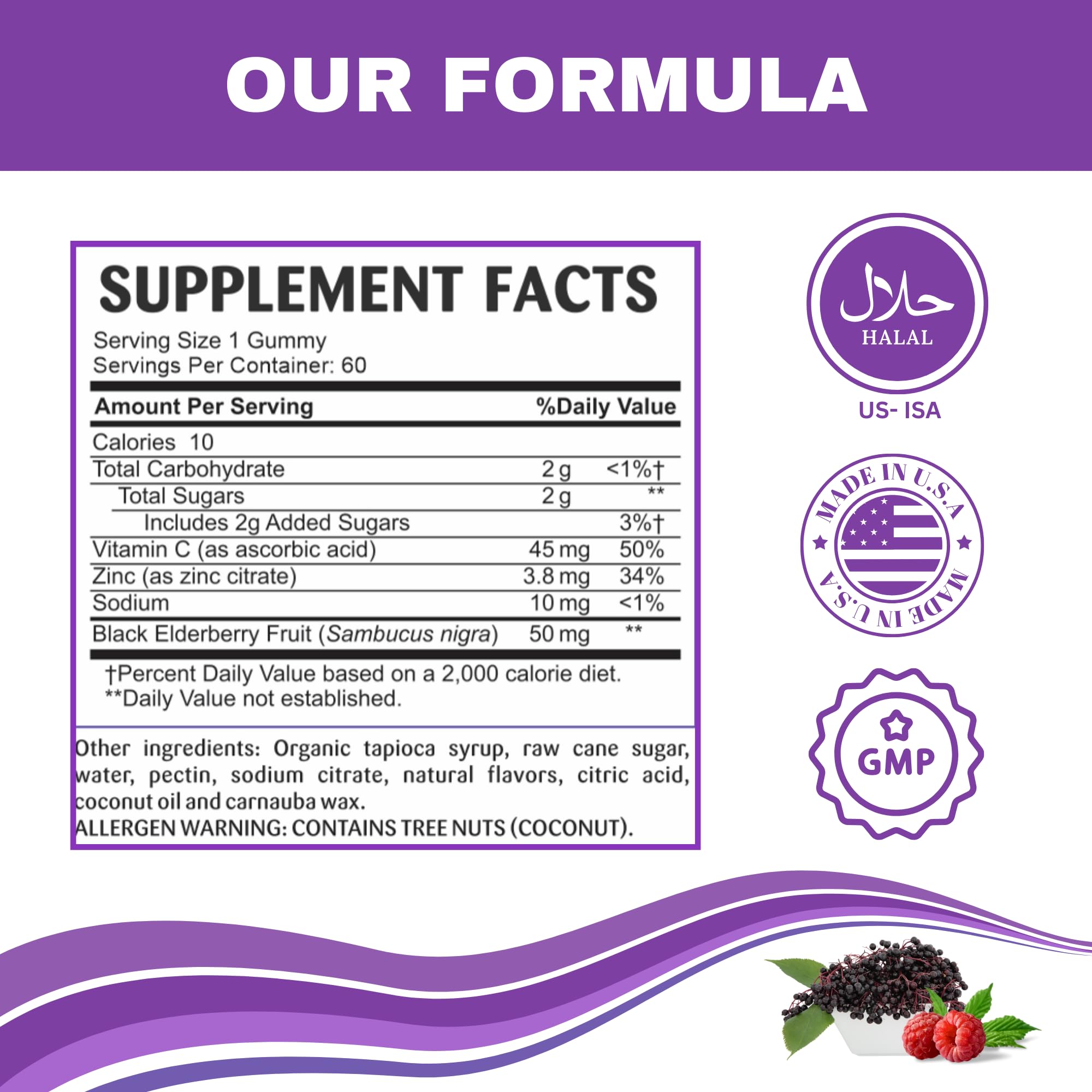 elderberry gummies with added zinc