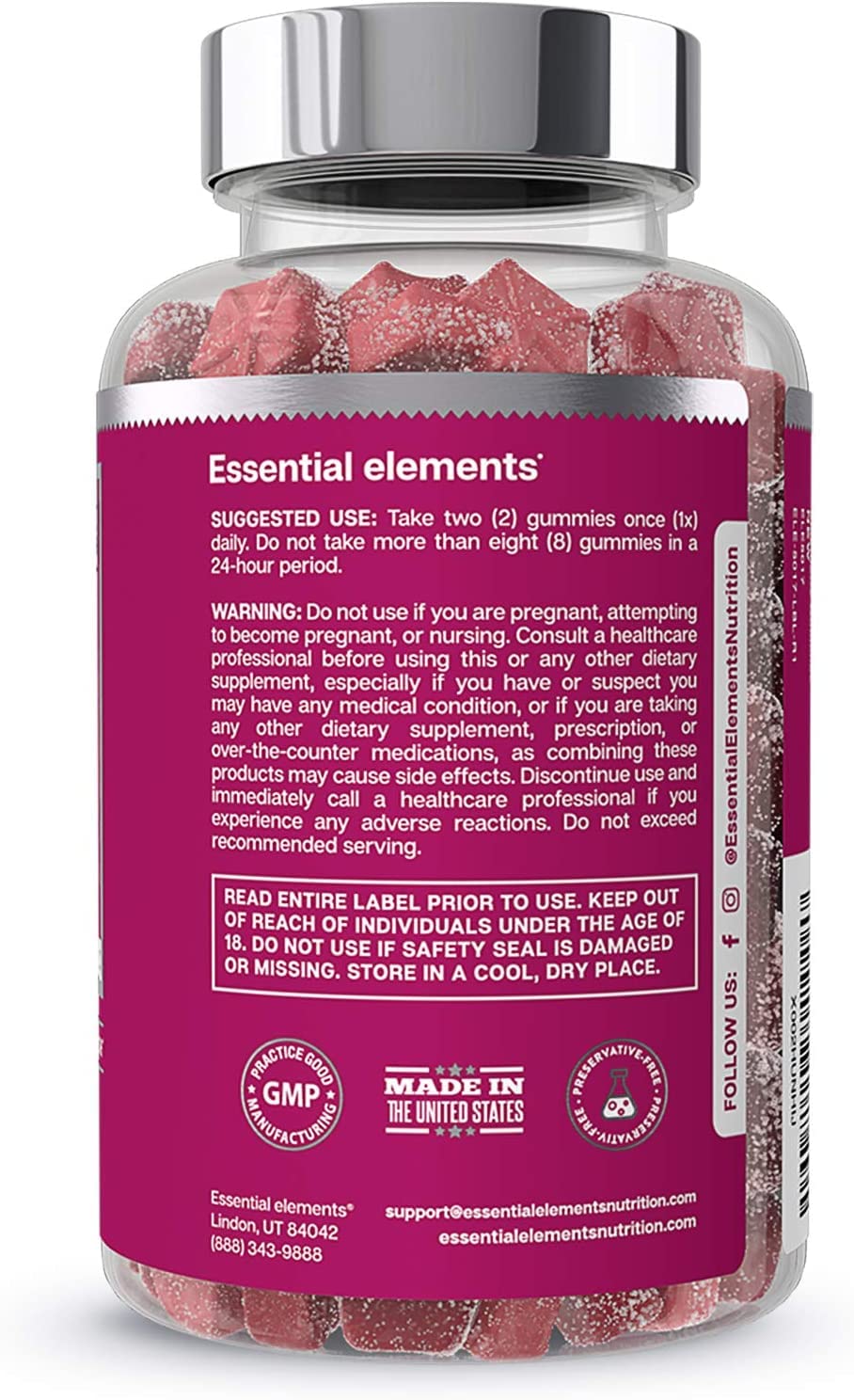 Elderberry gummies with echinacea and propolis