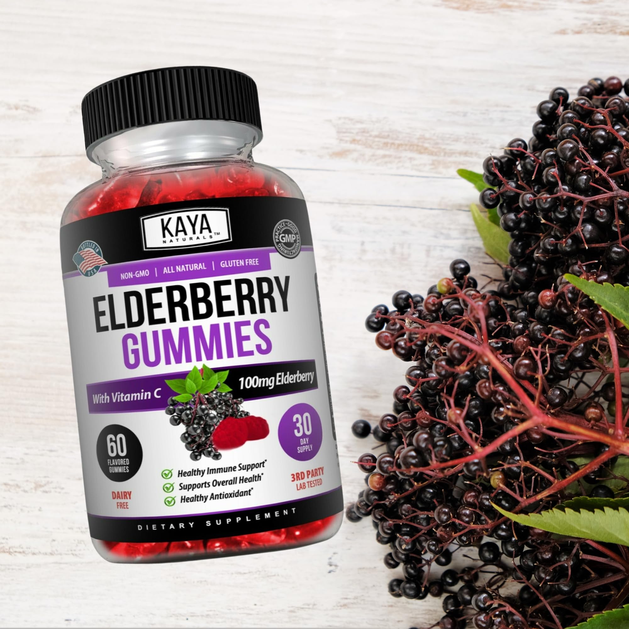 elderberry gummies with essential vitamins