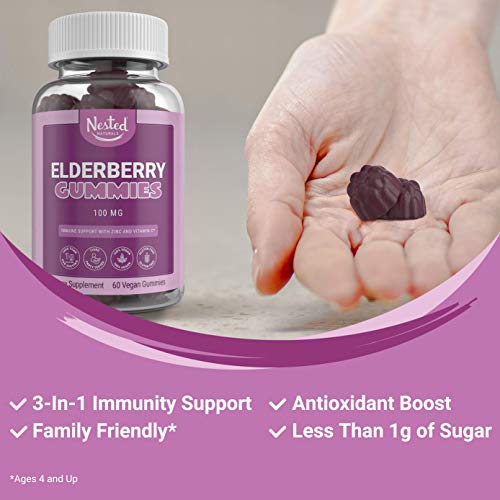 elderberry gummies with less than 1g sugar