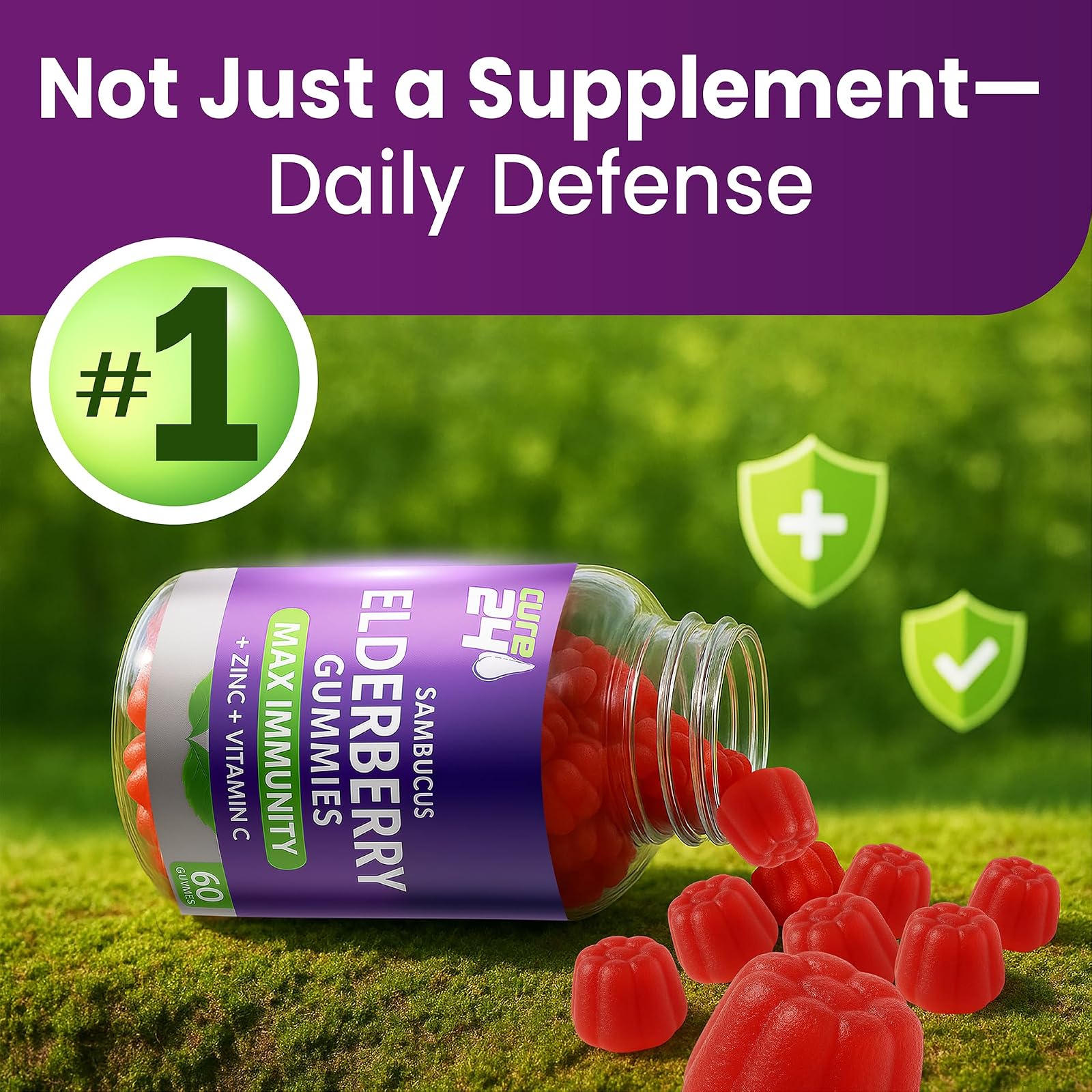 Elderberry gummies with liposomal vitamin C