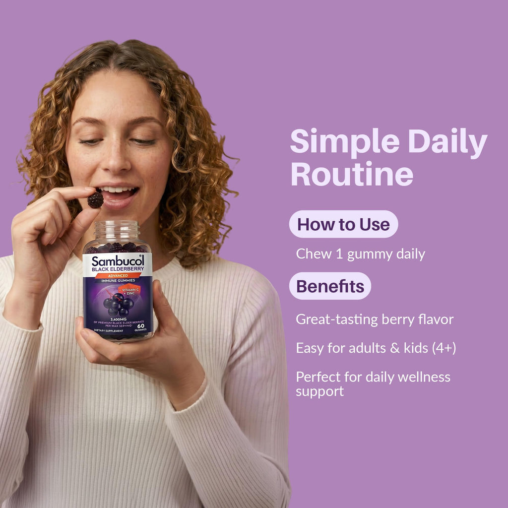 Elderberry gummies with natural fruit extract