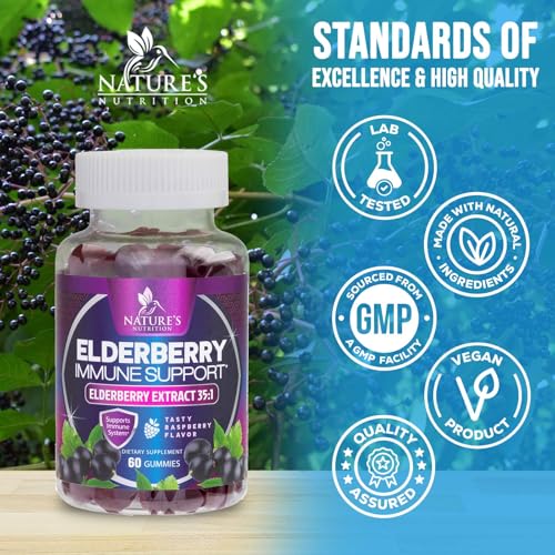 Elderberry gummies with natural ingredients
