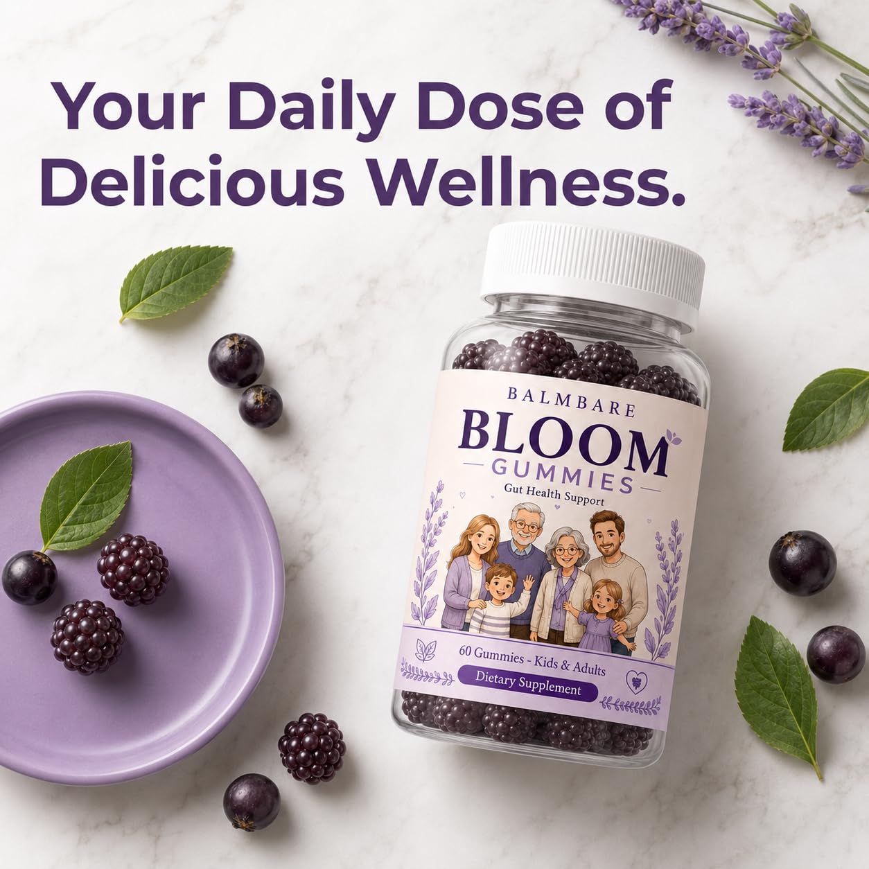 Elderberry gummies with probiotics for seasonal support
