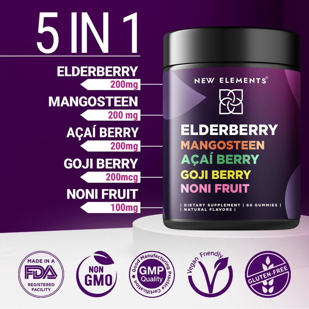 Elderberry gummies with superfruit blend