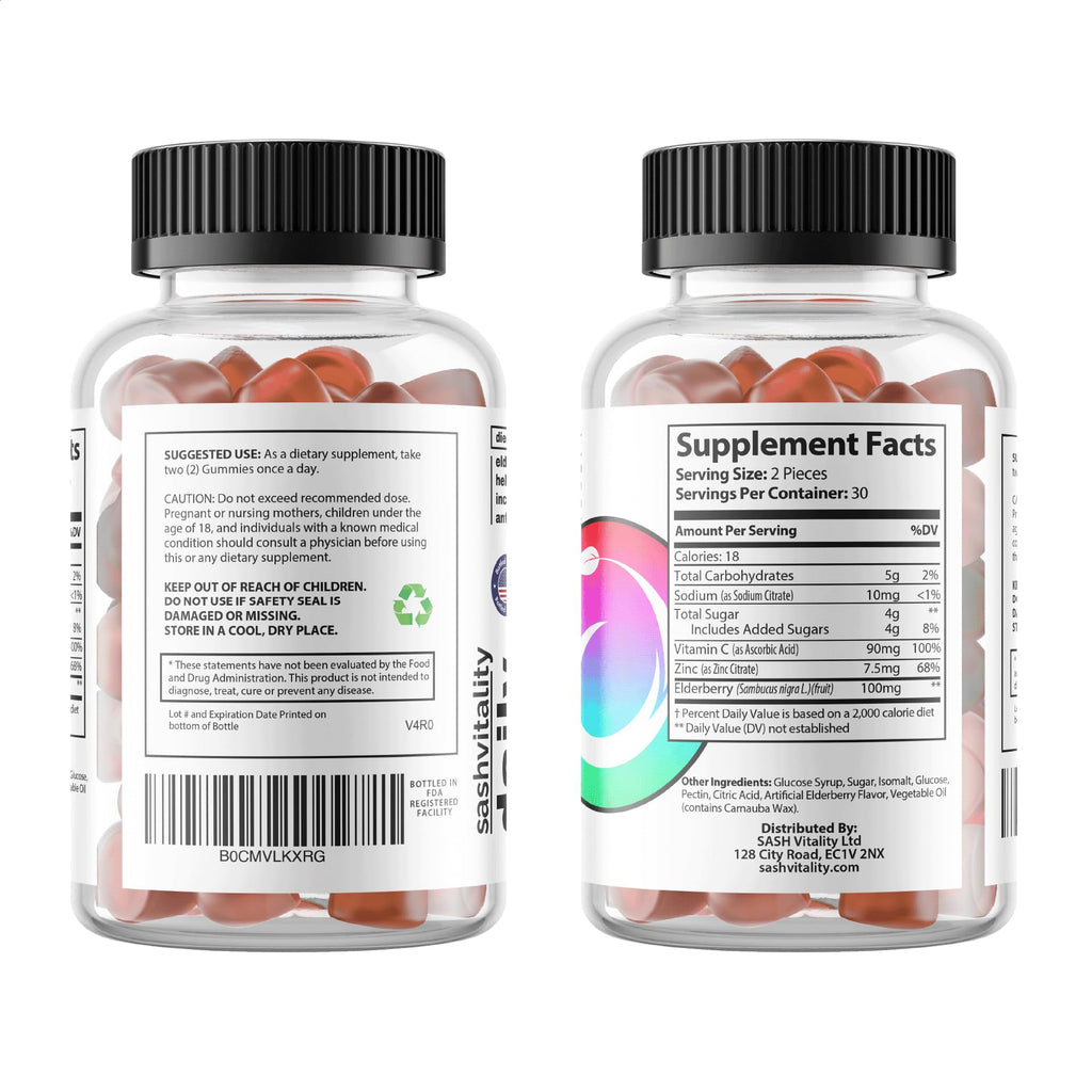 Elderberry gummies with vitamin C boost