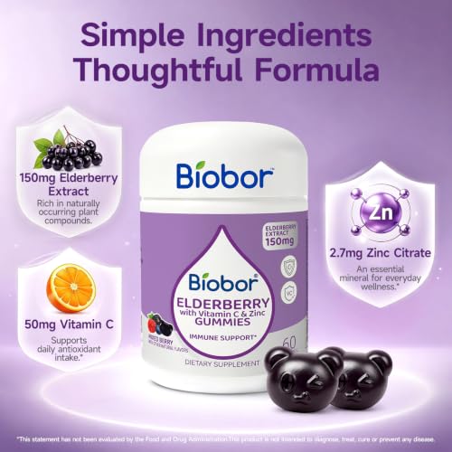 Elderberry gummies with vitamin C boost