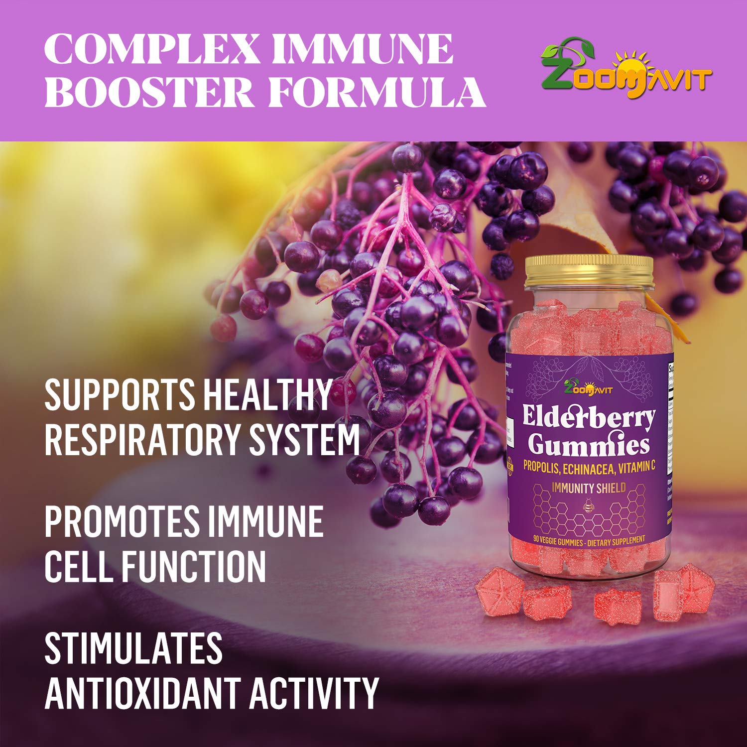 Elderberry gummies with Vitamin C