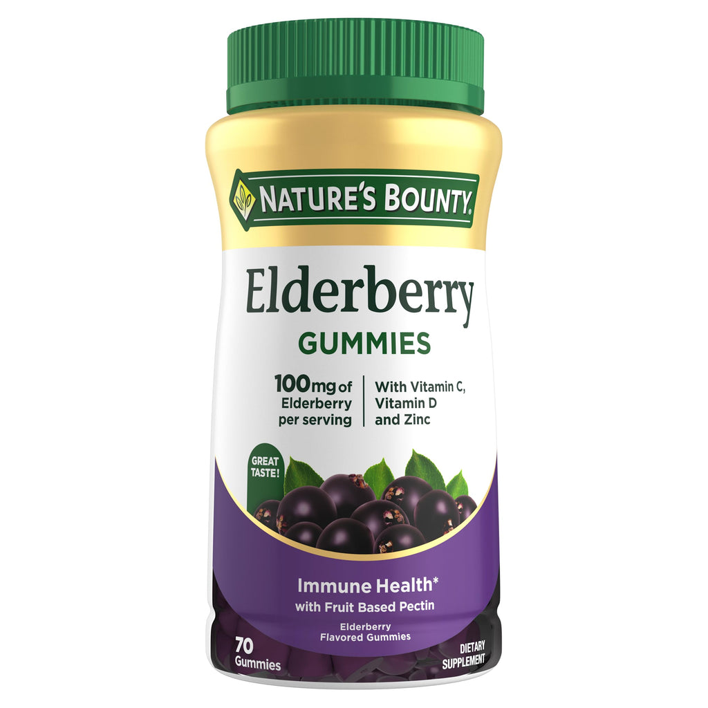 Elderberry gummies with vitamins A, C, D, E