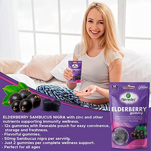 Elderberry gummies with vitamins A, C, D
