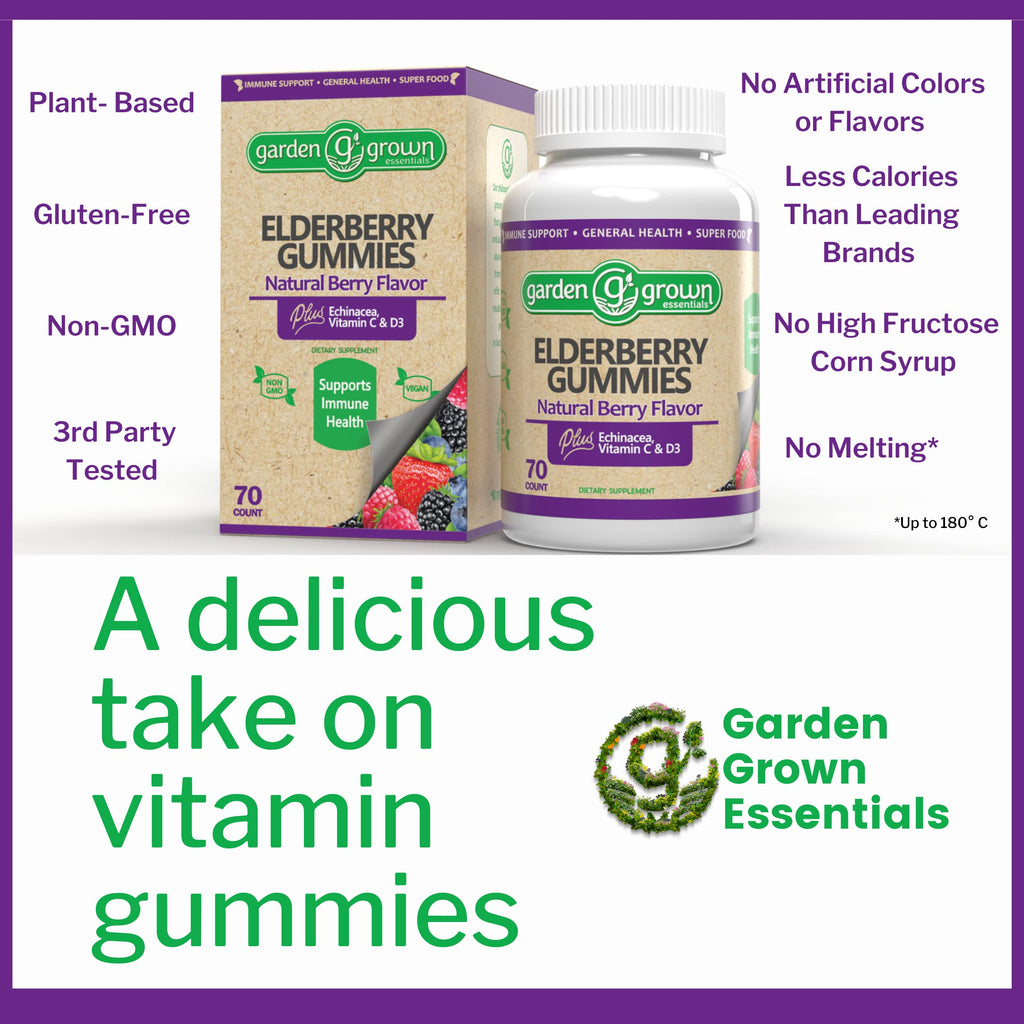 Elderberry gummies with zinc and vitamin C