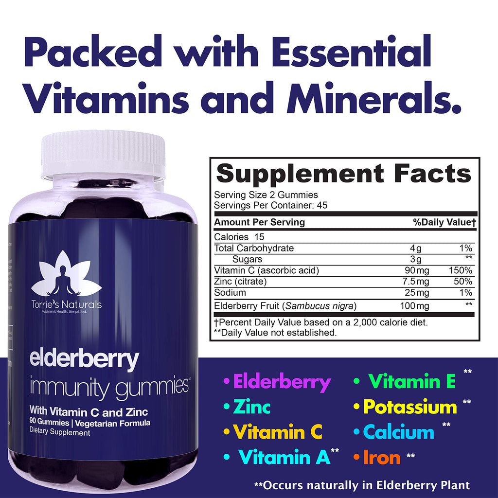 elderberry gummies with zinc and vitamin C