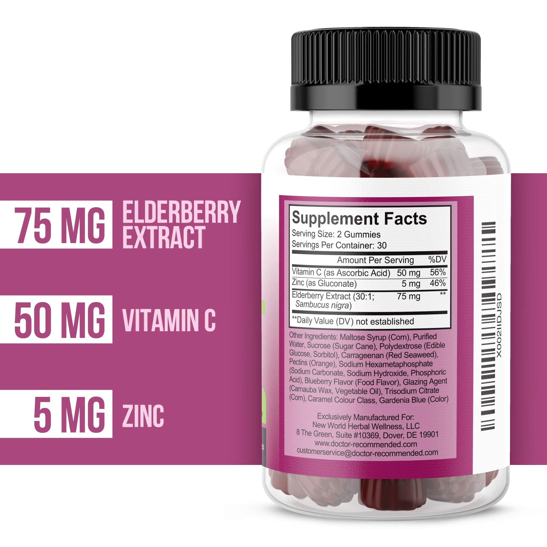 elderberry gummies with zinc benefits
