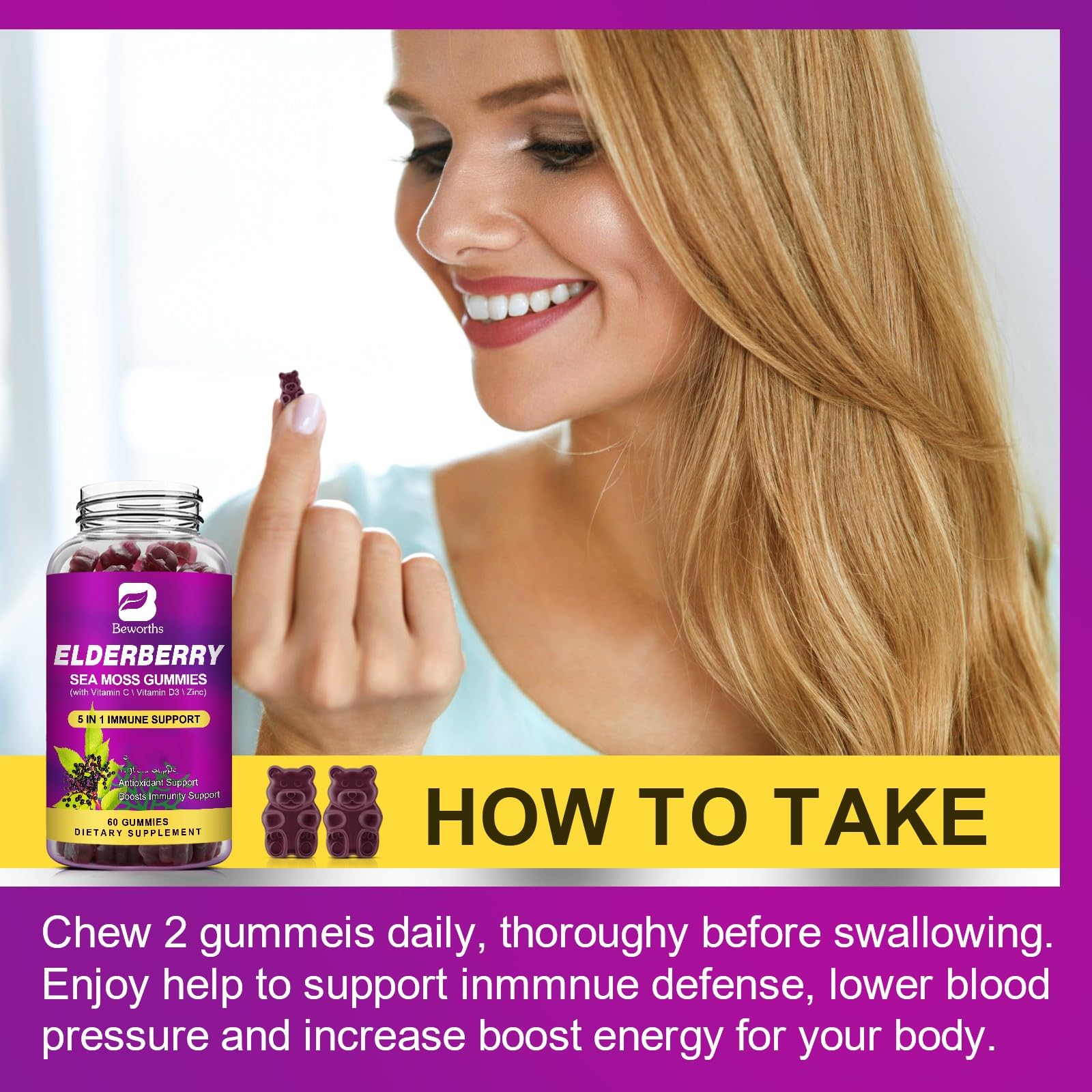 elderberry gummies with zinc for health