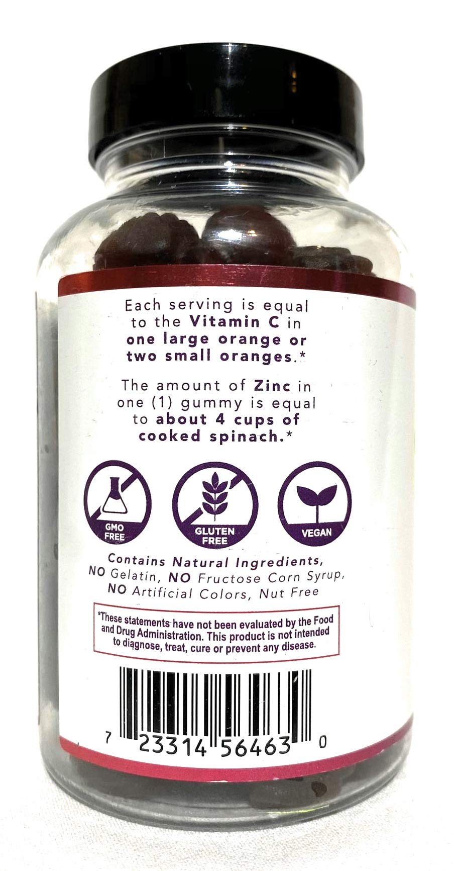Elderberry gummies with zinc for immunity