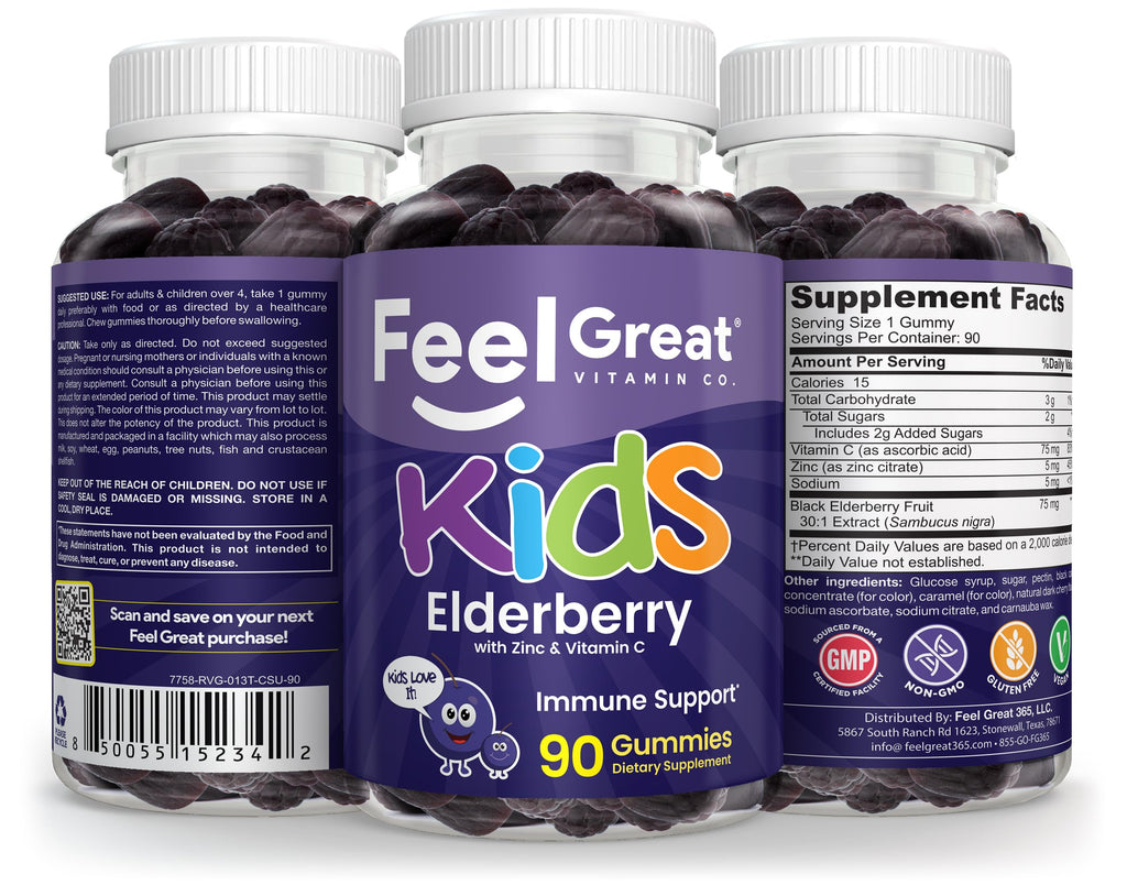 Elderberry gummy vitamins for year-round wellness