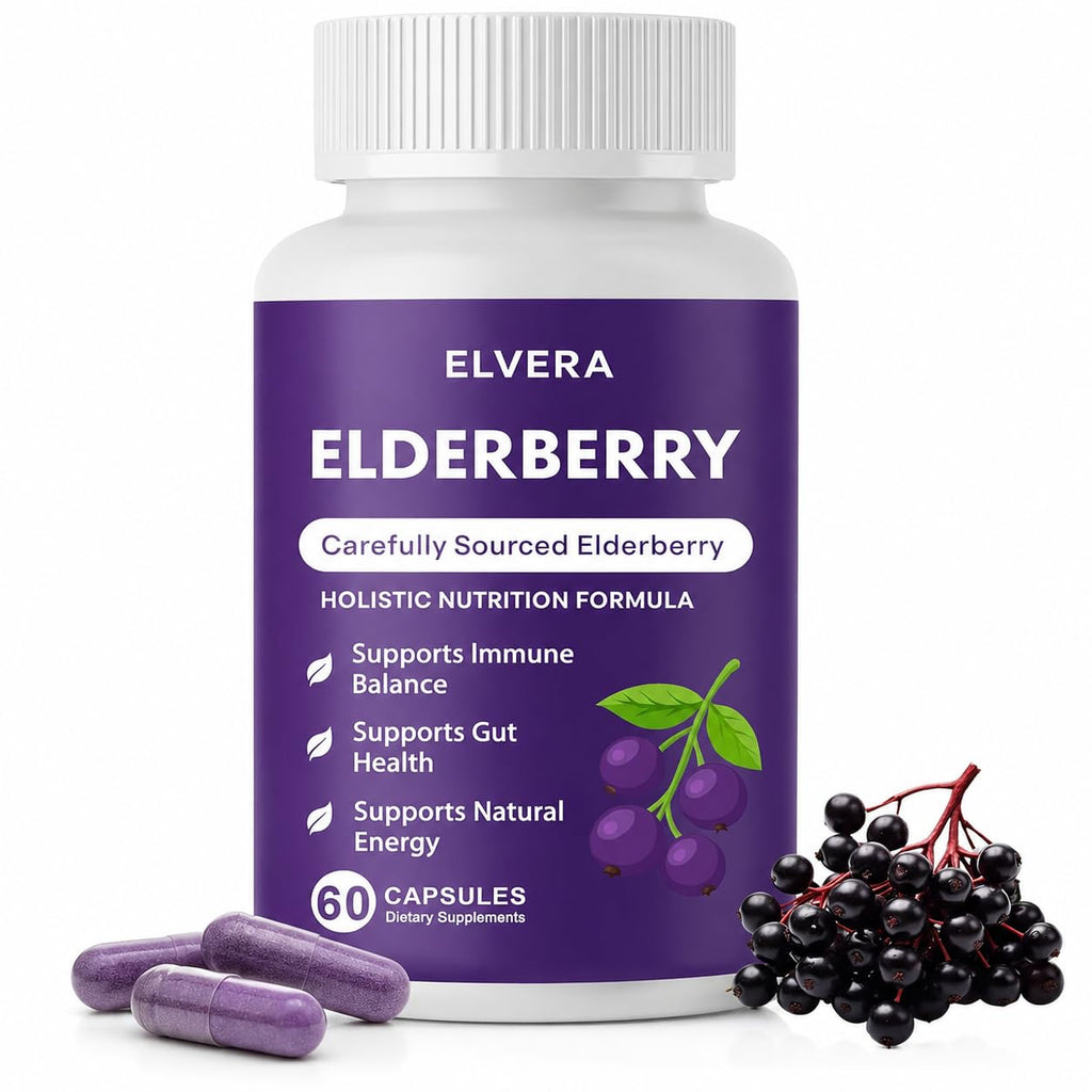 Elderberry gut support capsules