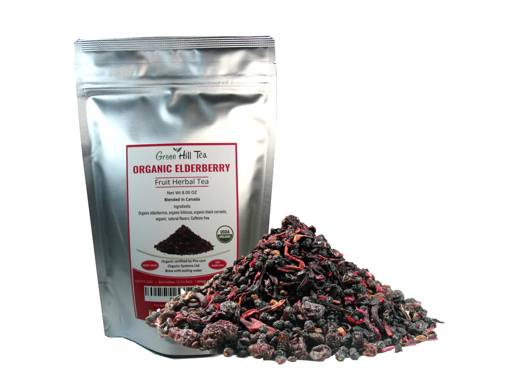 Elderberry herbal tea for wellness