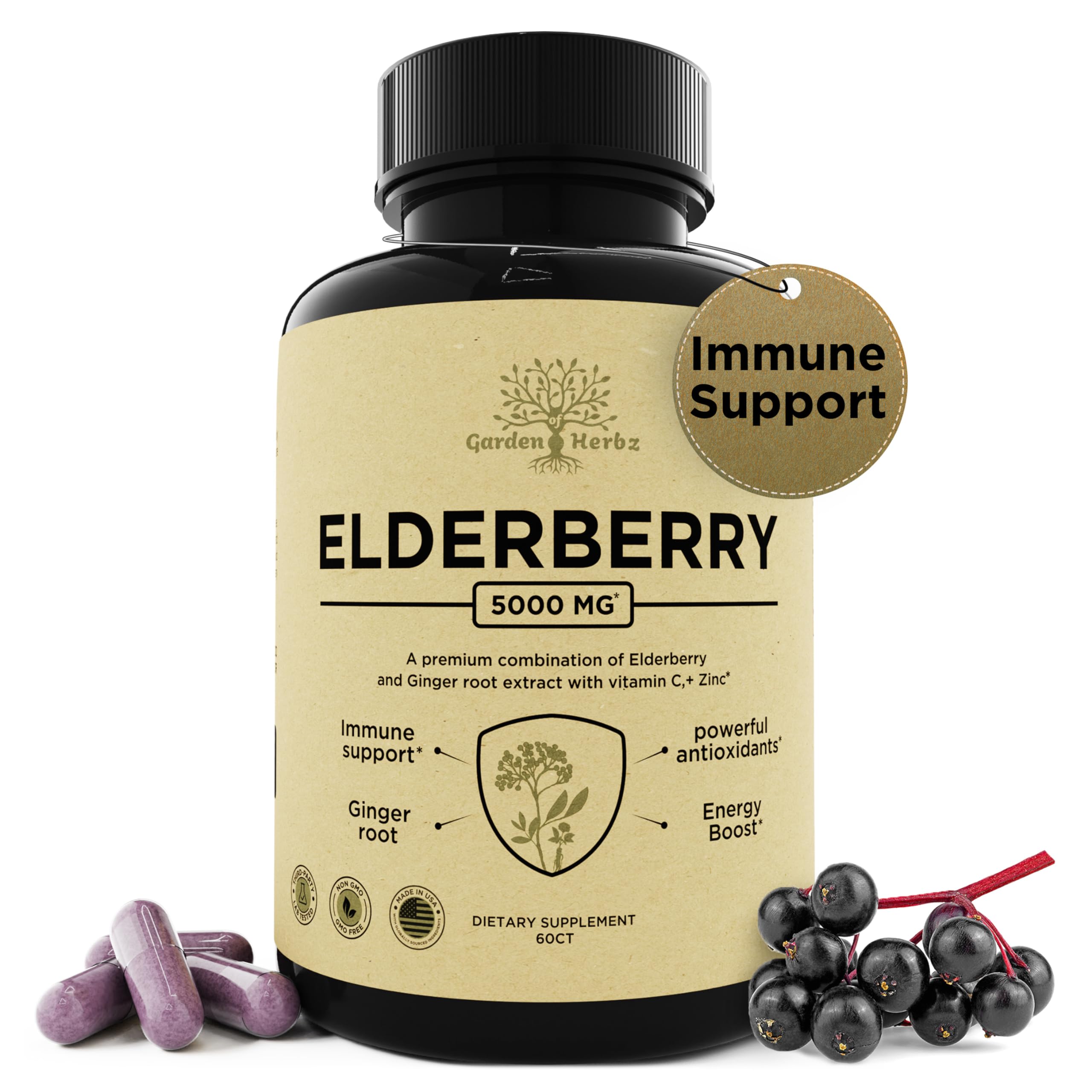 Elderberry immune booster capsules