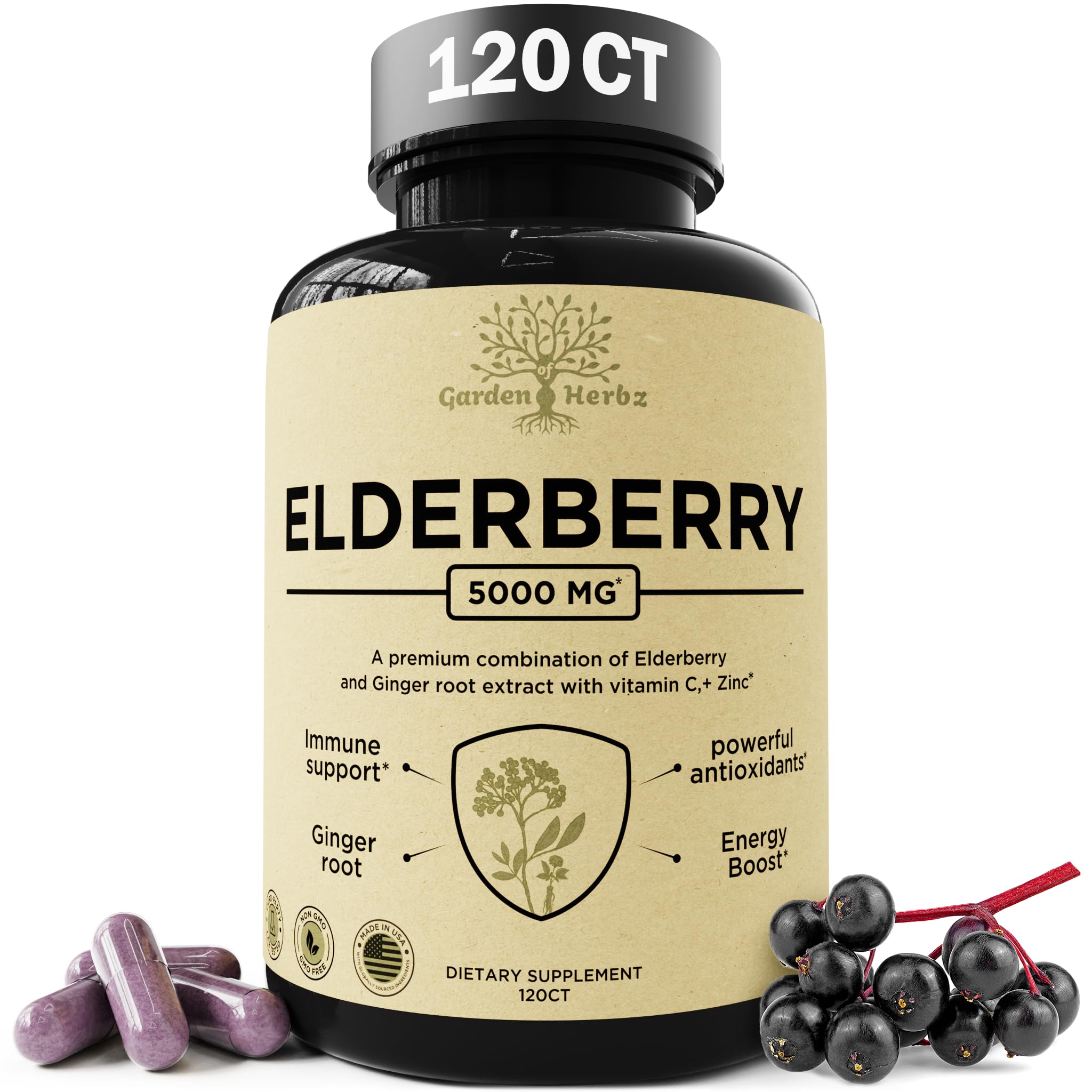 Elderberry immune booster capsules