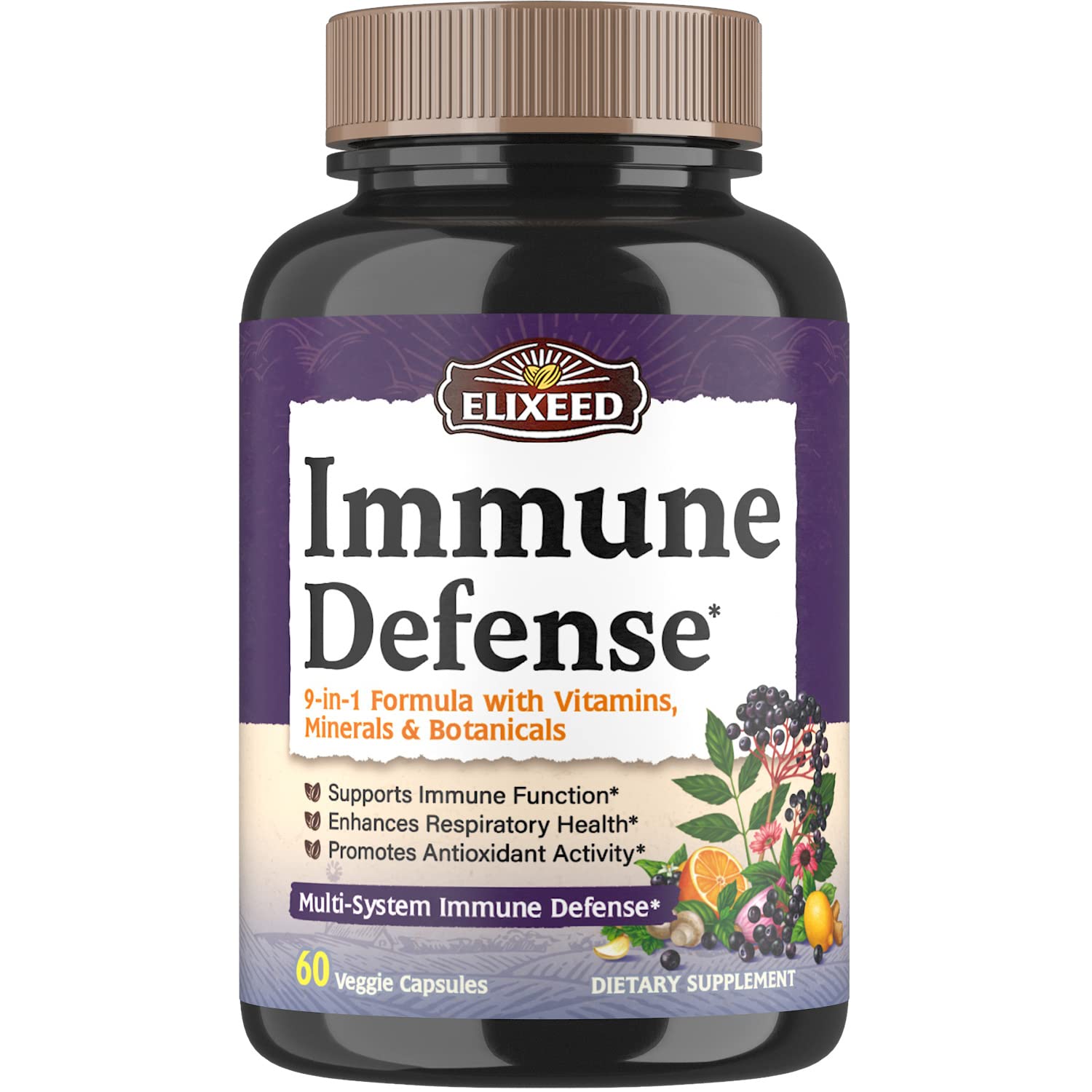 Elderberry immune support capsules